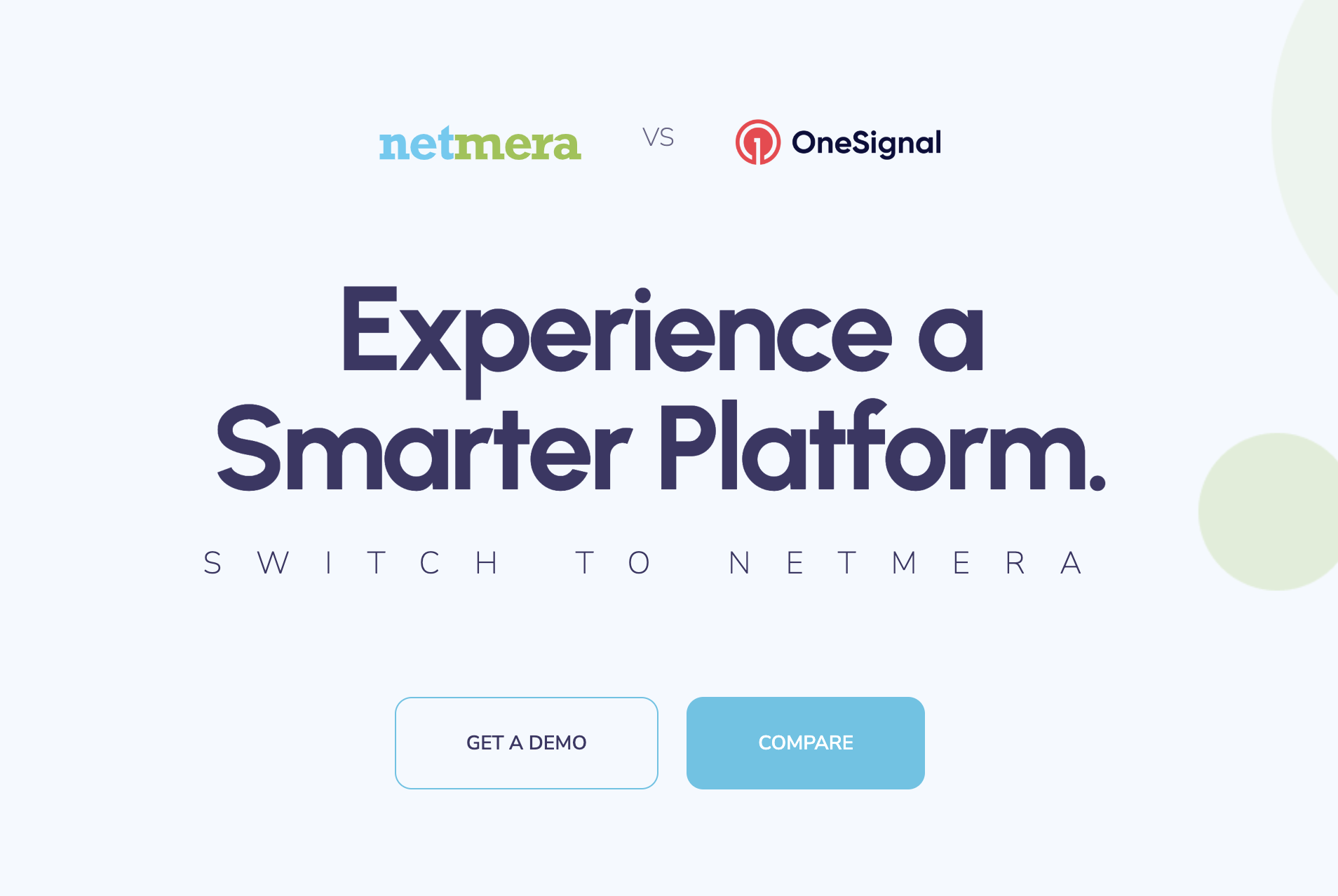Netmera vs OneSignal - Netmera - Omnichannel marketing solution Netmera vs OneSignal - Netmera - Omnichannel marketing solution